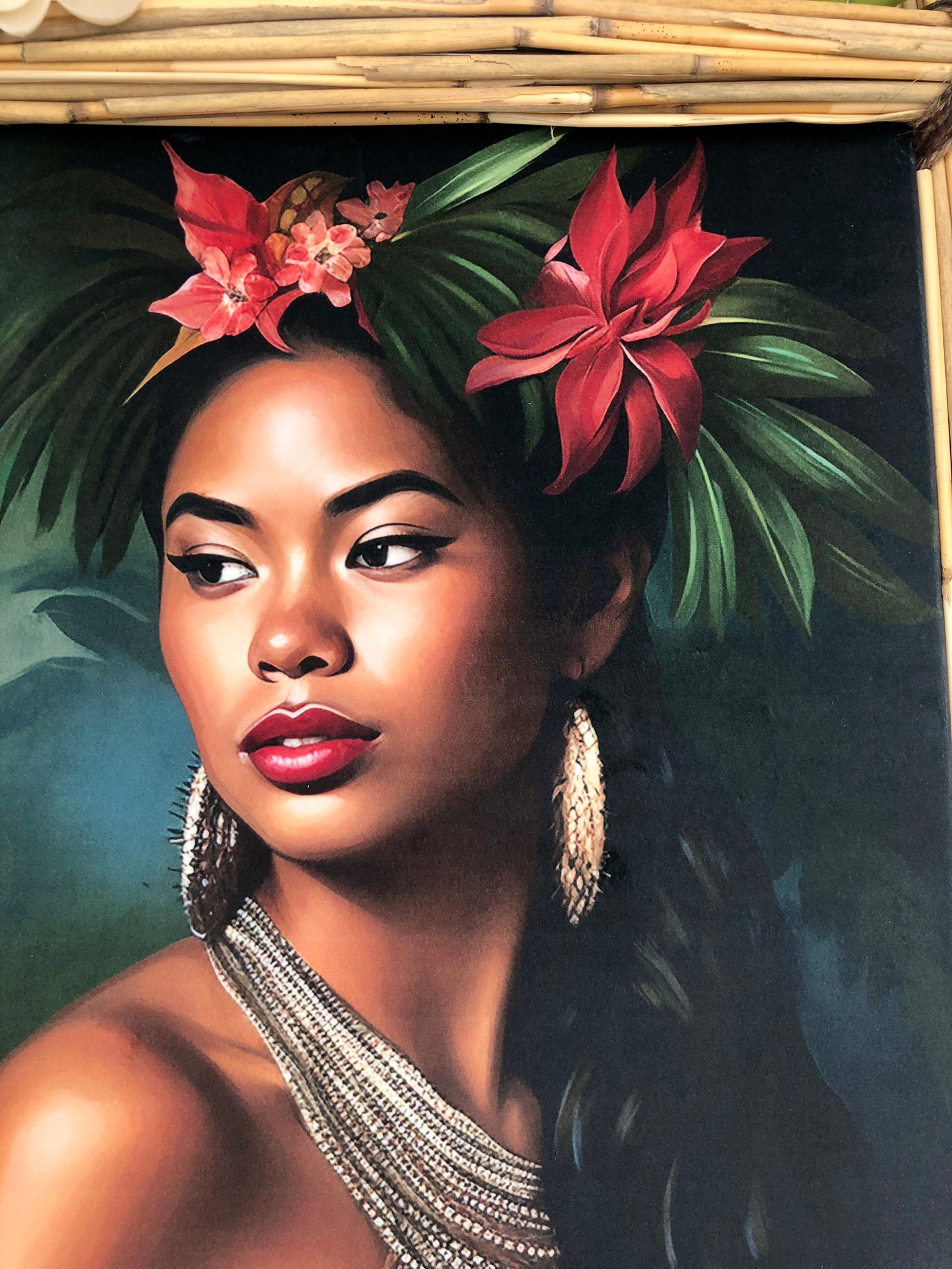 Tiki Girl 2 on Velvet - Etsy