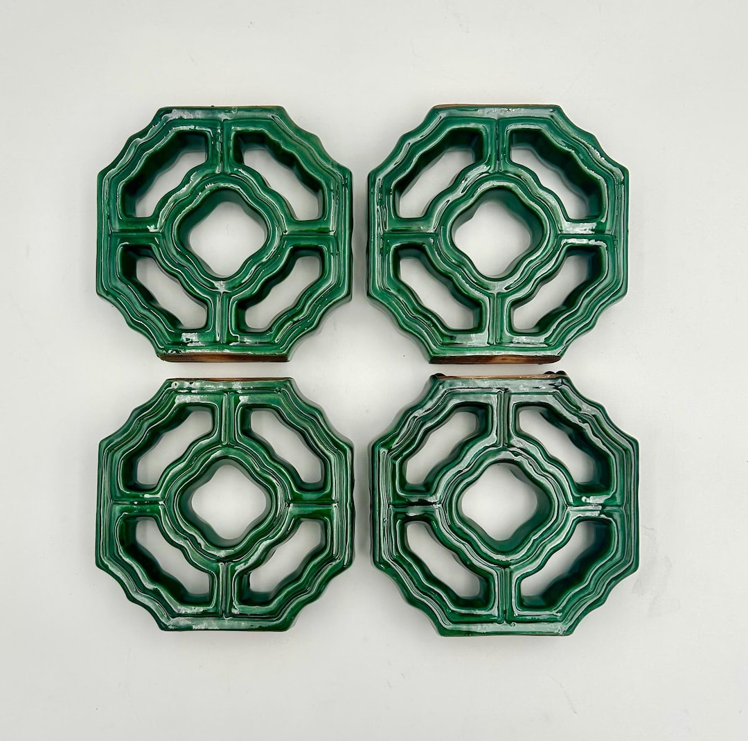Tiki Jade Breezeway Mini Tiles, Set of Four - Etsy