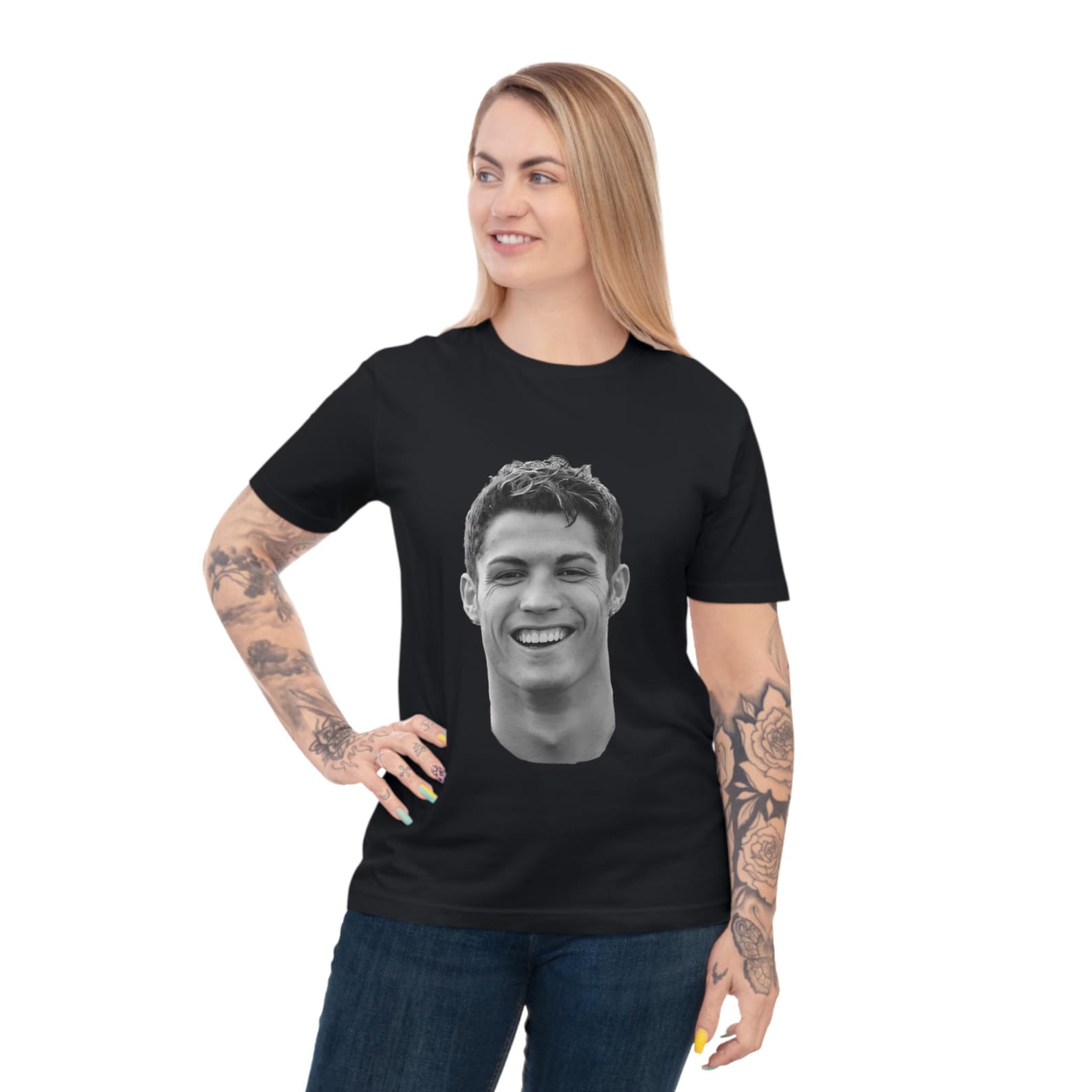 Cristiano Ronaldo Head T-shirt Trendy Graphic Tee Ronaldo CR7 Shirt Cristiano Ronaldo Football ...
