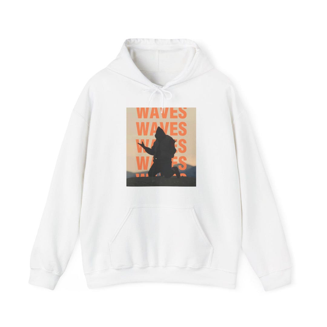 Kanye West Streetwear Hoodie With 'WAVES' Background, Urban Style ...