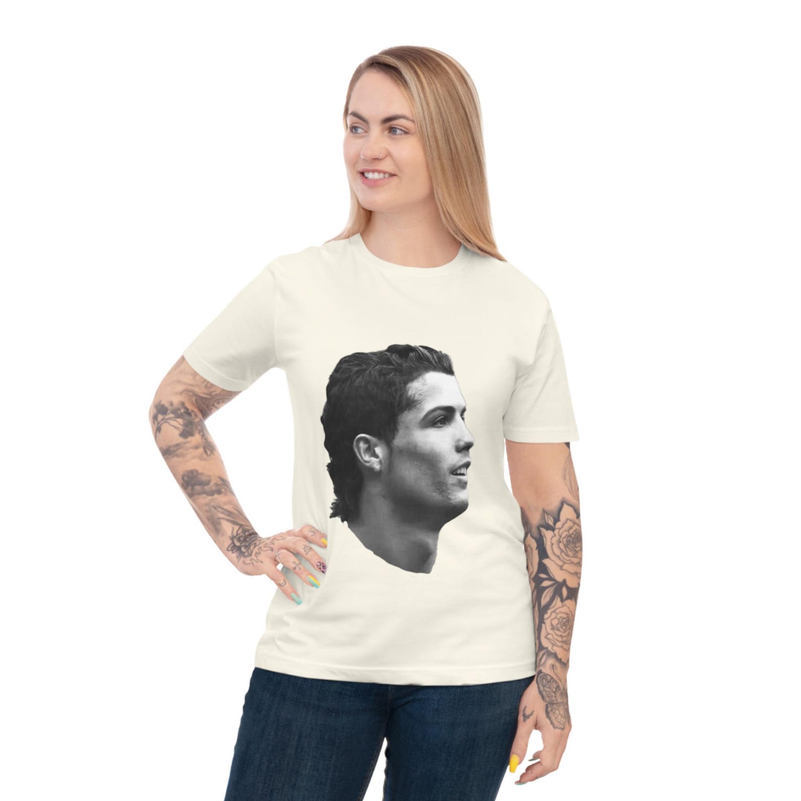 Cristiano Ronaldo Head T-shirt Trendy Graphic Tee Ronaldo CR7 Shirt Cristiano Ronaldo Football ...