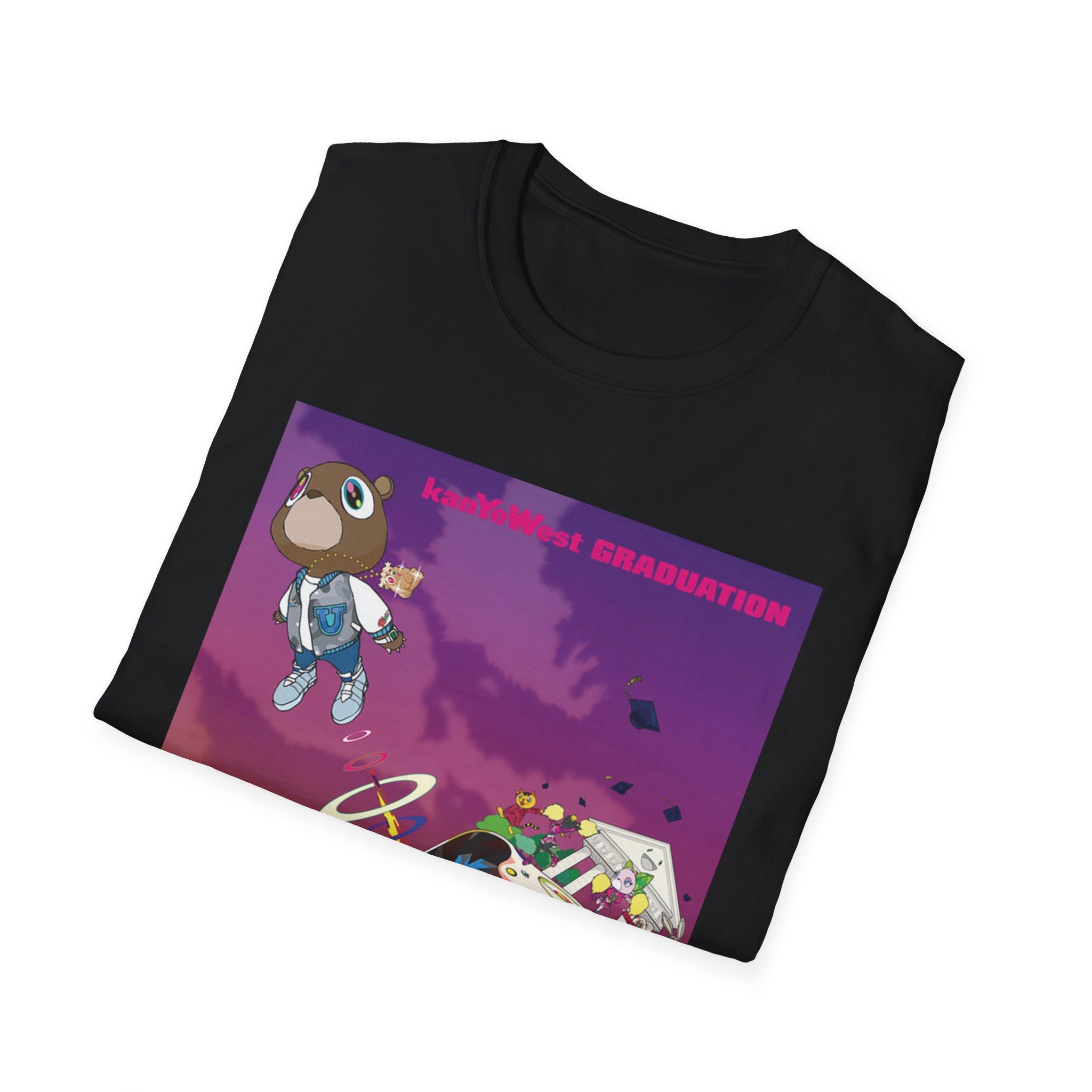 Graduation Album Cover T-shirt Ye WITH Backprint Kanye West T-shirt ...