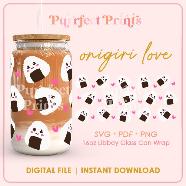 16oz Glass Can Full Wrap SVG Bundle, Honey Bee Wrap Svg, Cute Kawaii ...