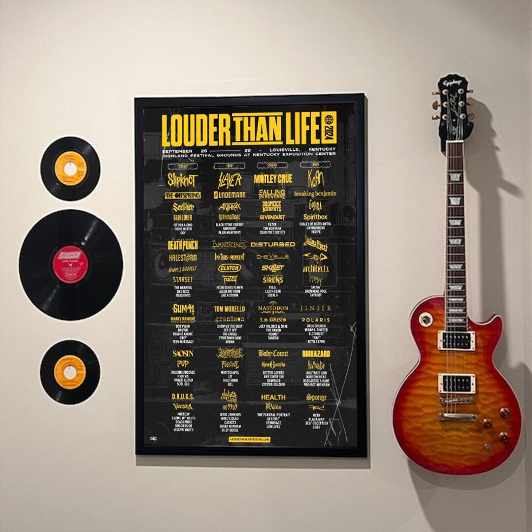 Louder Than Life Festival 2024 Poster, Festival 2024 Poster, Home Decor ...