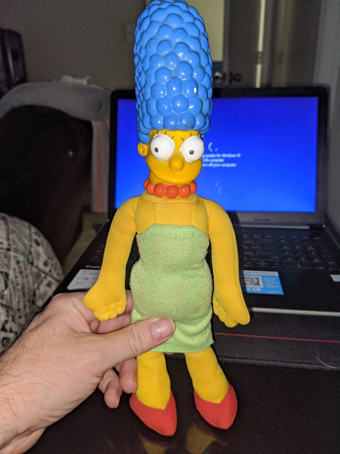 1990 Burger King 12 the Simpsons Marge Simpson Plush / Hard Head Doll ...