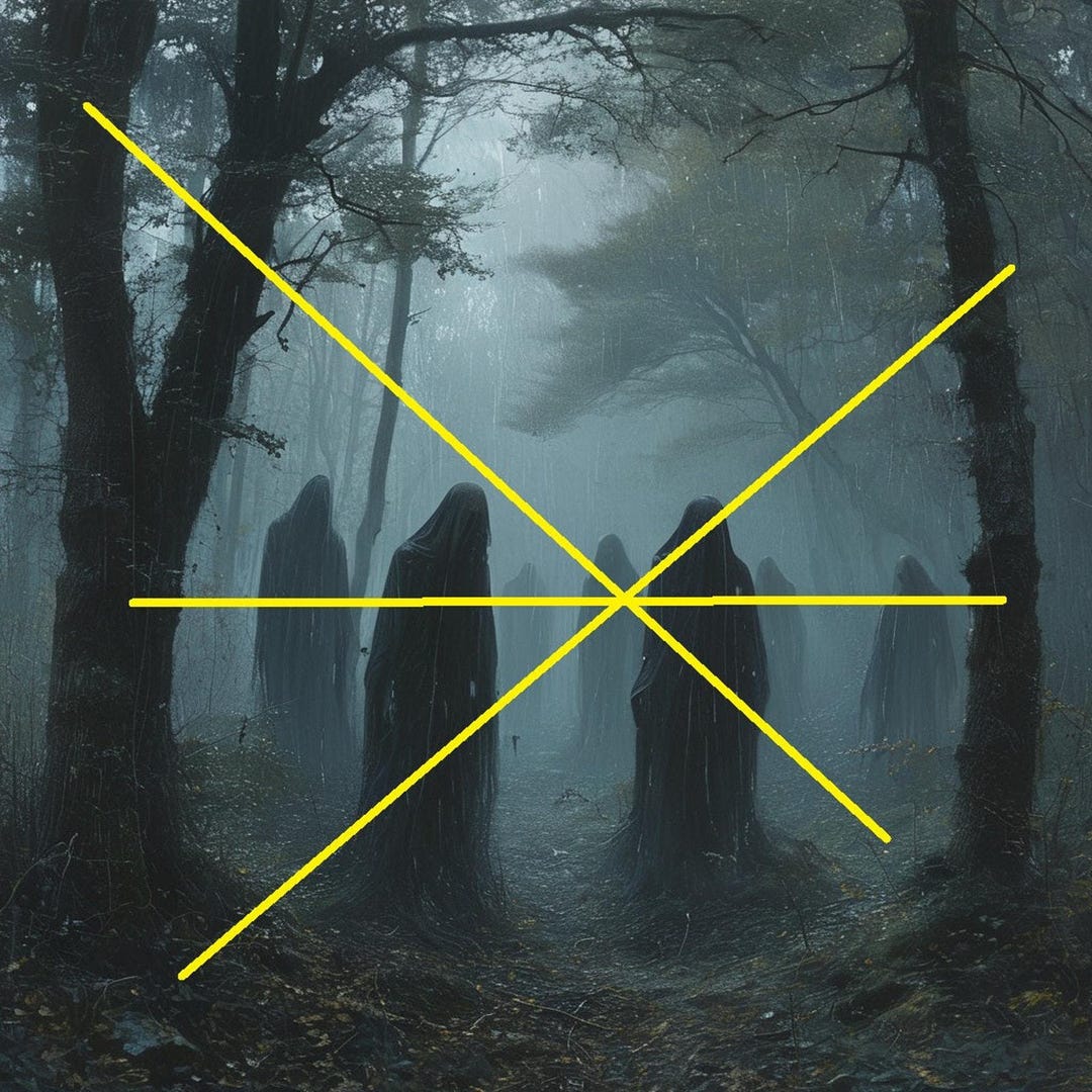 STUNNING Horror Coven of Evil Gathering in the Woods 5x7 Photo Print ...