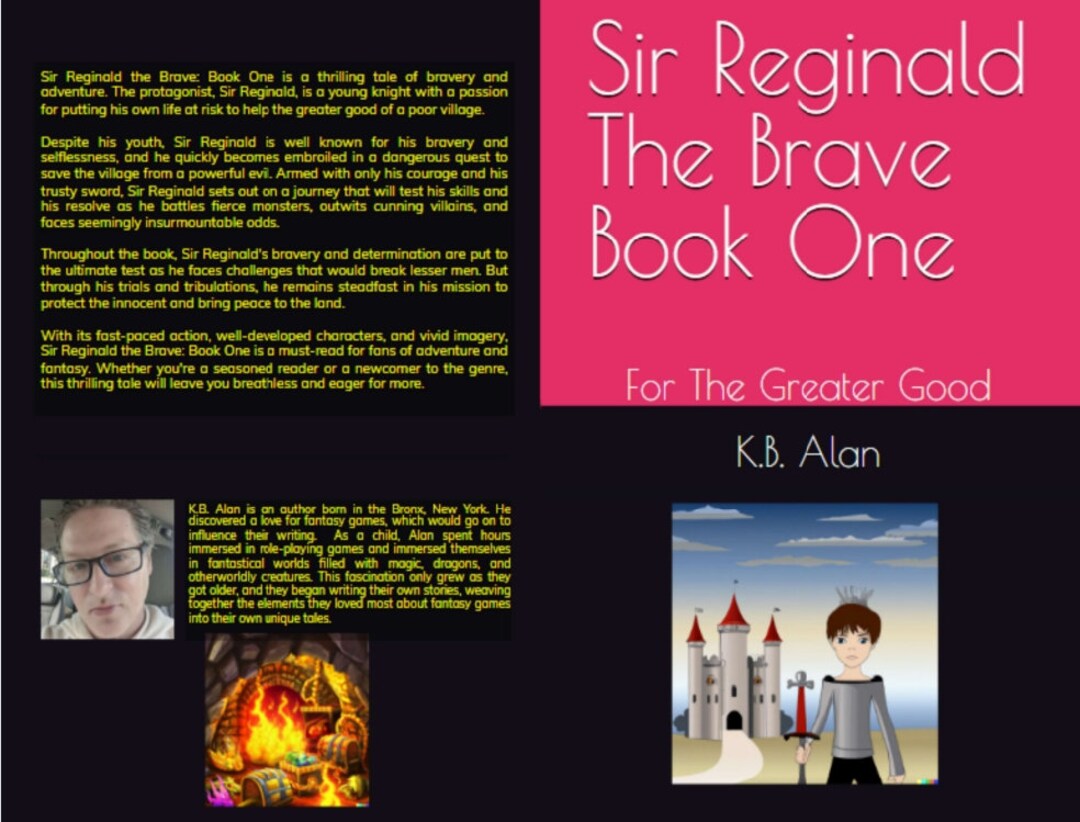 Sir Reginald the Brave Book One for Young Readers 10 Page Digital Download - Etsy
