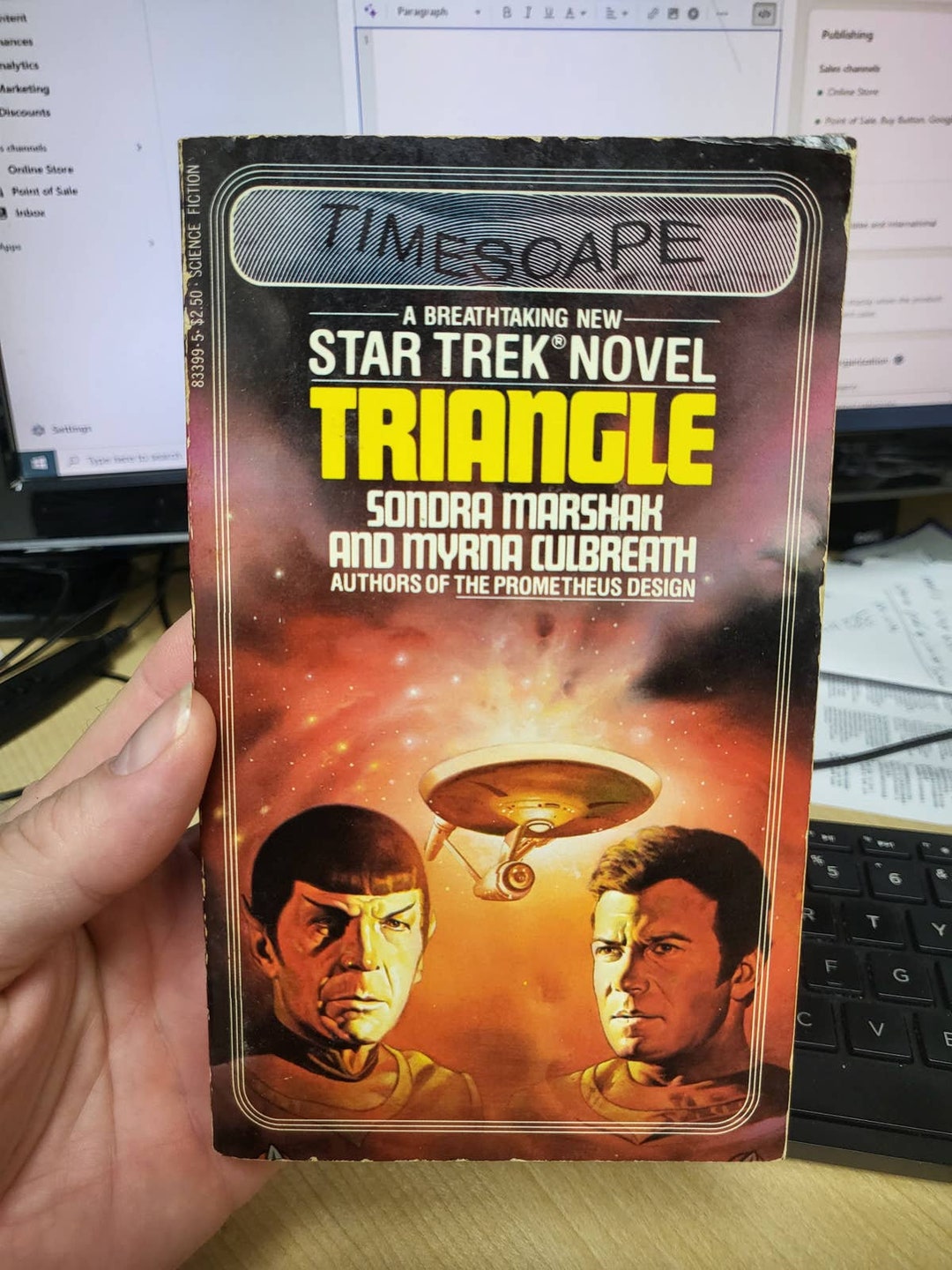 Star Trek Novel Triangle by Sondra Marshak & Myrna Culbreath - Etsy