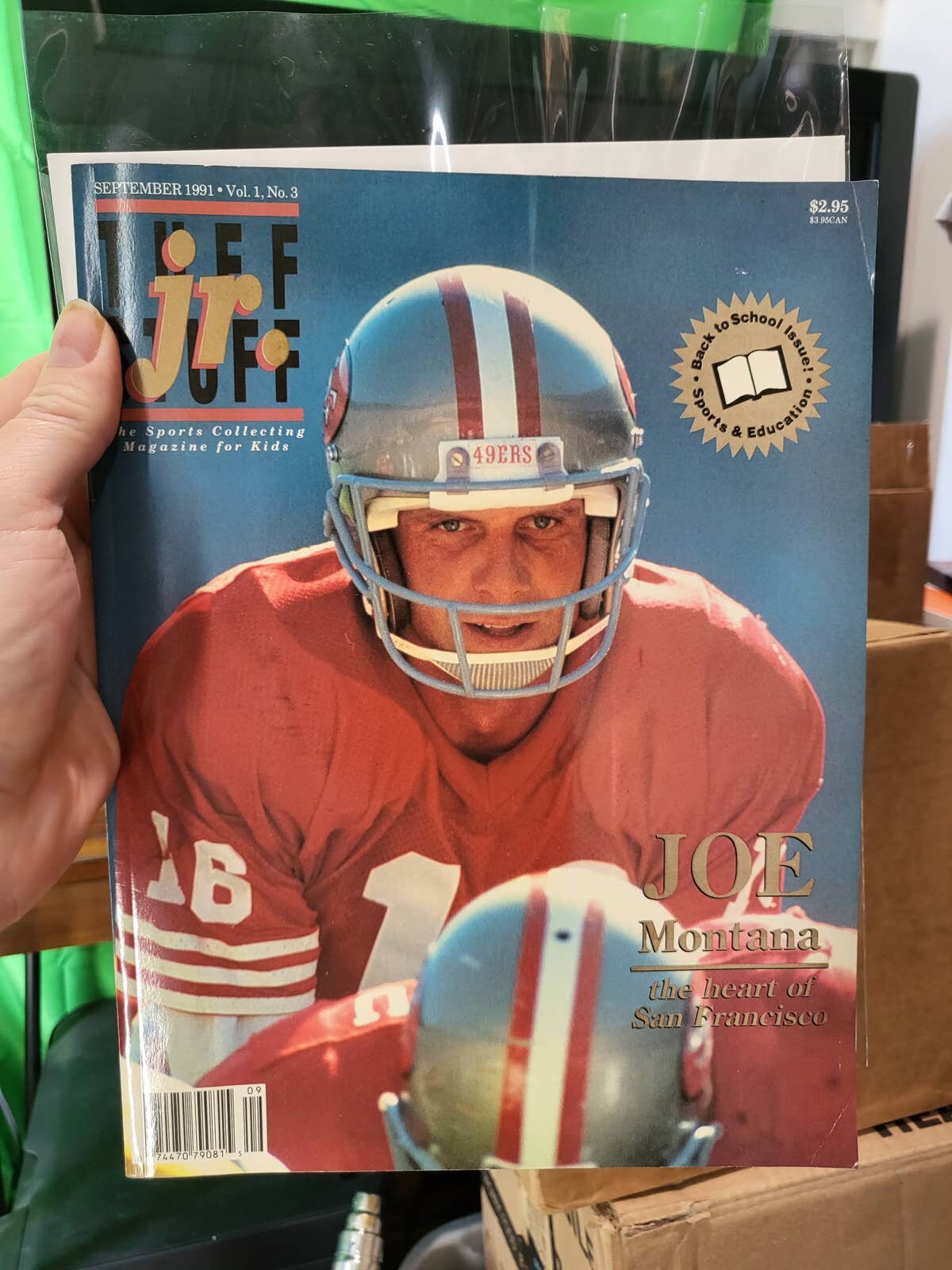 Tuff Stuff Jr. Magazine Issue 3 sept 1991 W/cards Intact Joe Montana ...