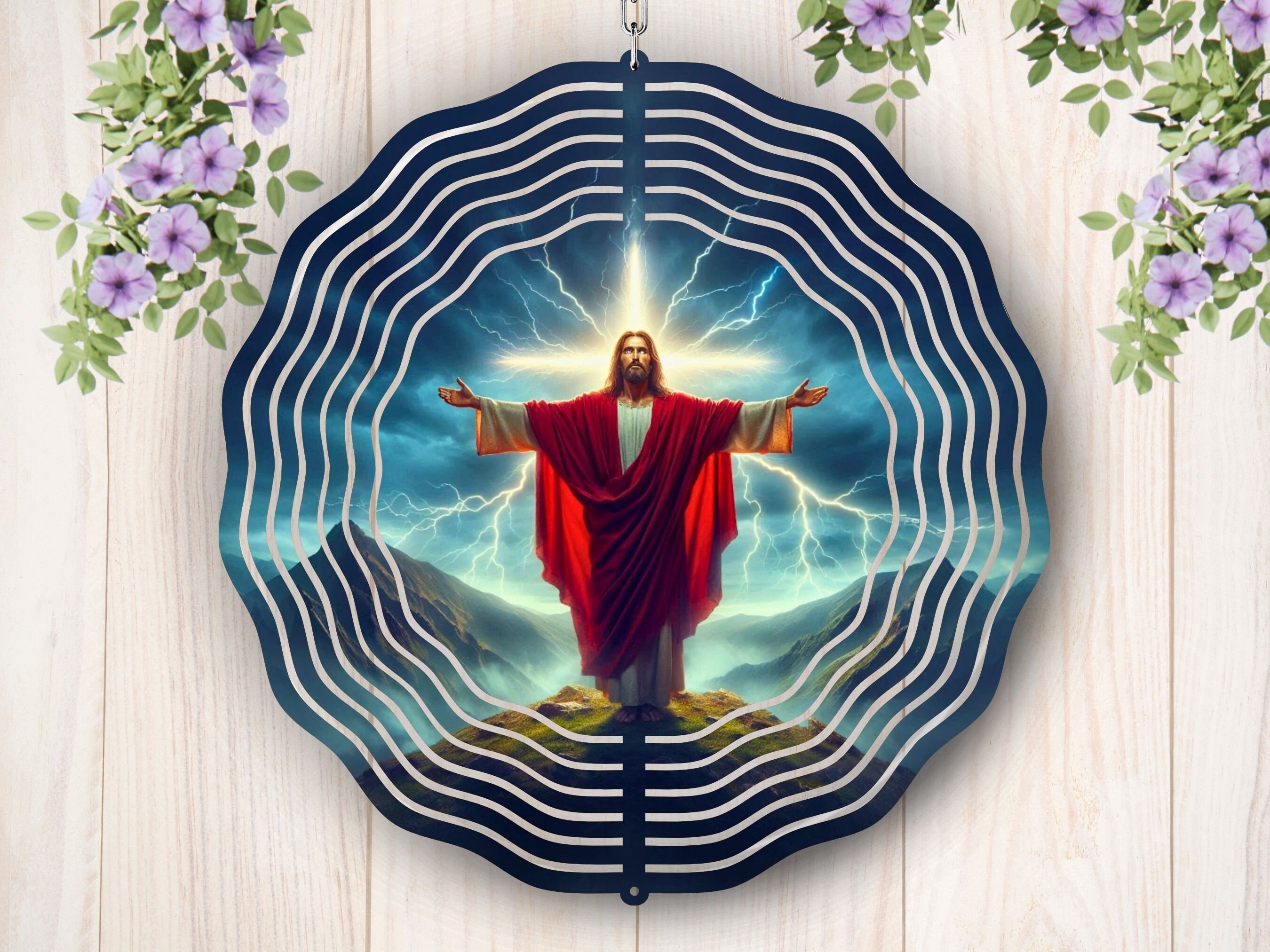 Jesus Christ Wind Spinner PNG, Jesus Wind Spinner Sublimation Design ...