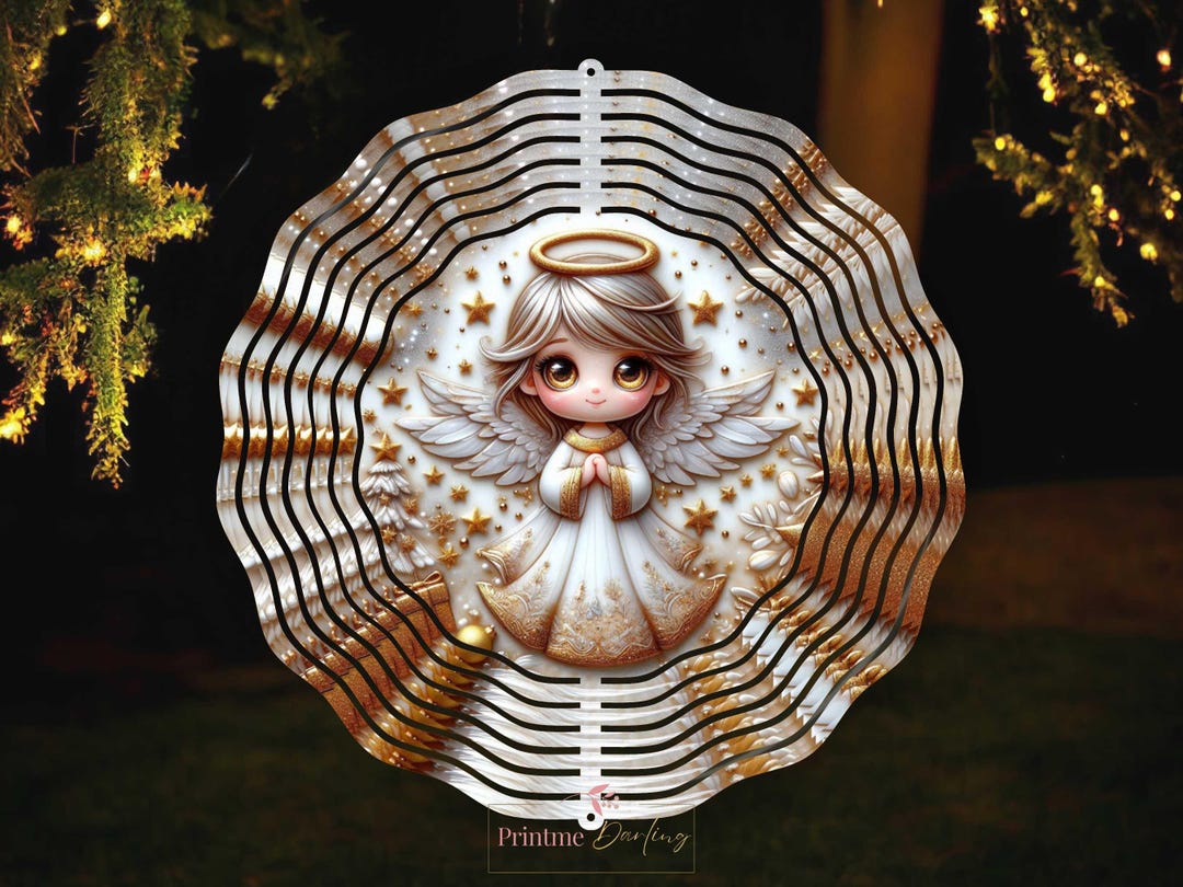 Christmas Angel Wind Spinner PNG, Christmas Memorial Wind Spinner ...