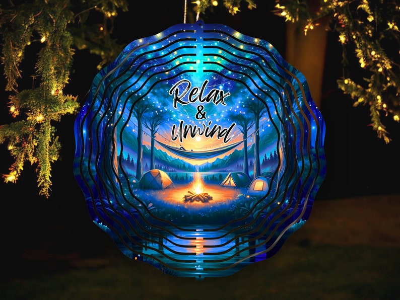 Camping Wind Spinner PNG, Camp Life Wind Spinner Sublimation Design ...