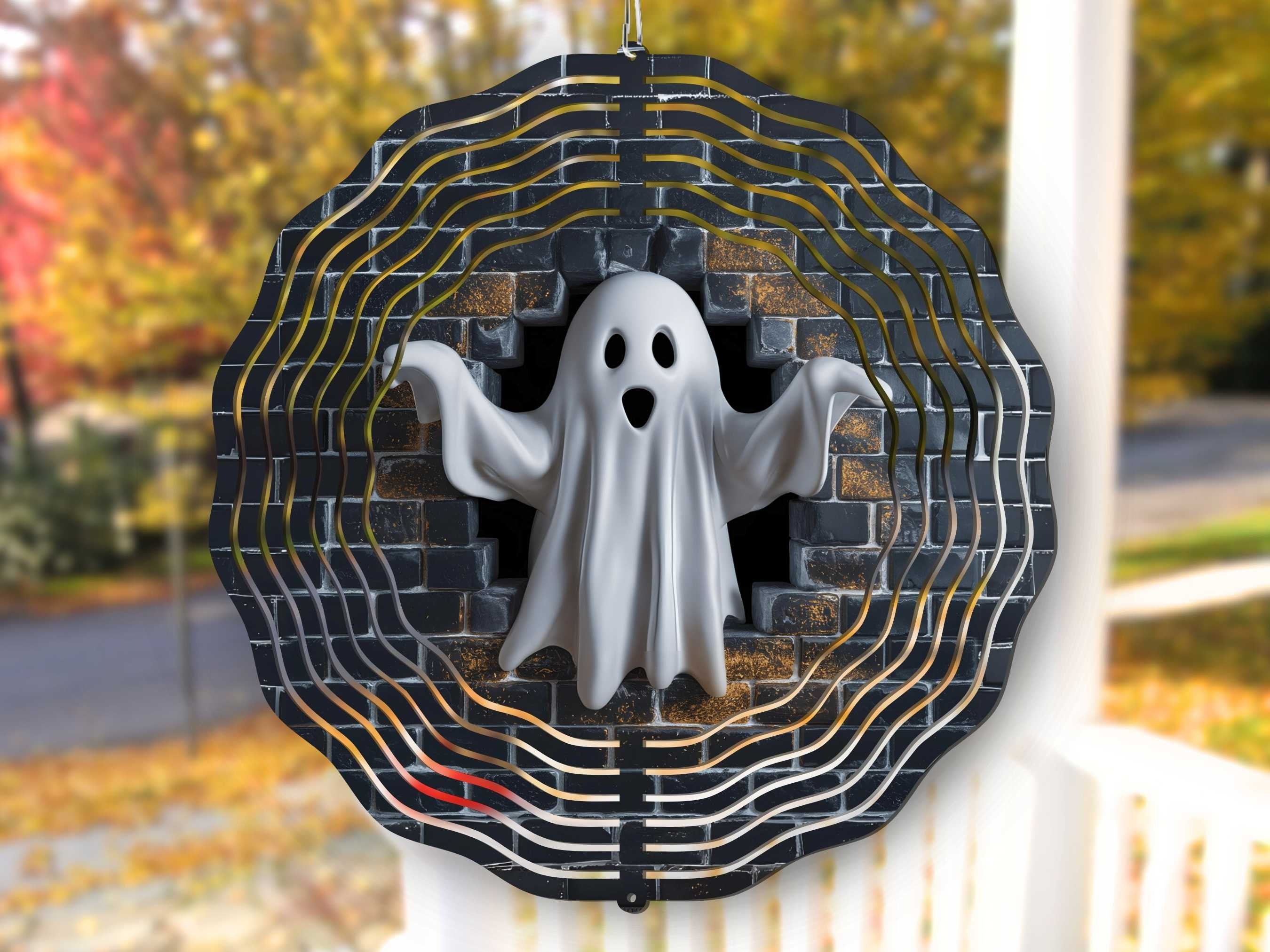 Halloween Wind Spinner PNG, Funny Ghost Wind Spinner Sublimation Design ...
