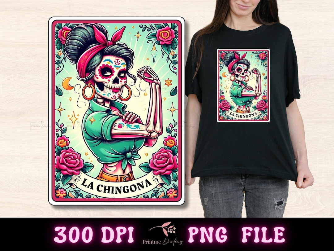 La Chingona Tarot Card PNG Funny Mexican Mom Sublimation Design ...