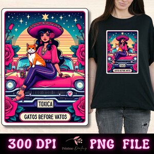 Gatos Before Vatos Tarot Card PNG, Funny Mexican Sublimation Design ...