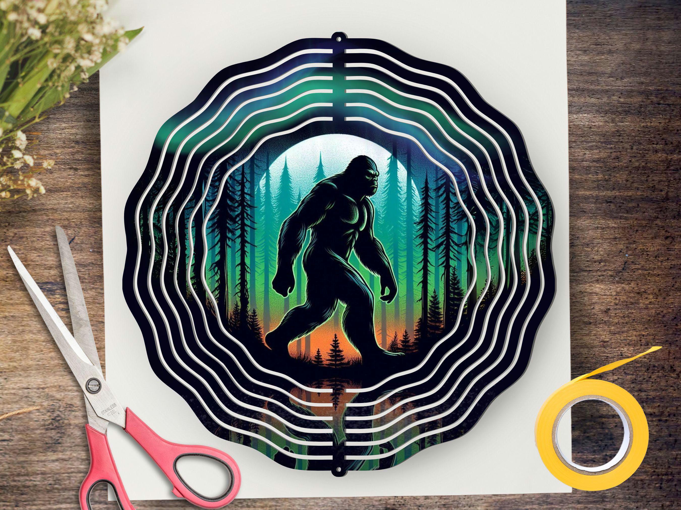 Bigfoot Wind Spinner PNG, Big Foot Wind Spinner Sublimation Design ...
