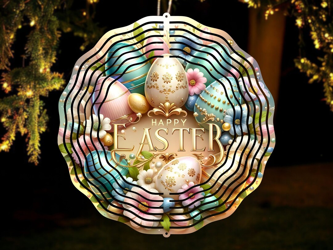 Easter Egg 3D Wind Spinner Sublimation Designs Digital PNG File, Easter ...