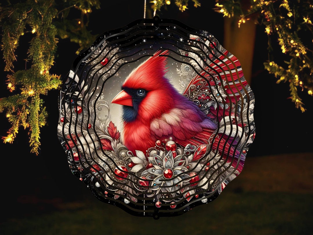 Red Cardinal Wind Spinner PNG, Cardinal Wind Spinner Sublimation Design ...