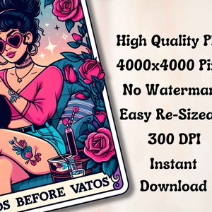 Gatos Before Vatos Tarot Card PNG, Funny Mexican Sublimation Design ...