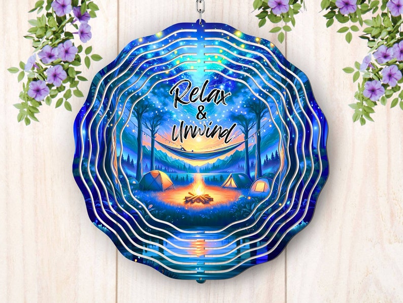 Camping Wind Spinner PNG, Camp Life Wind Spinner Sublimation Design ...