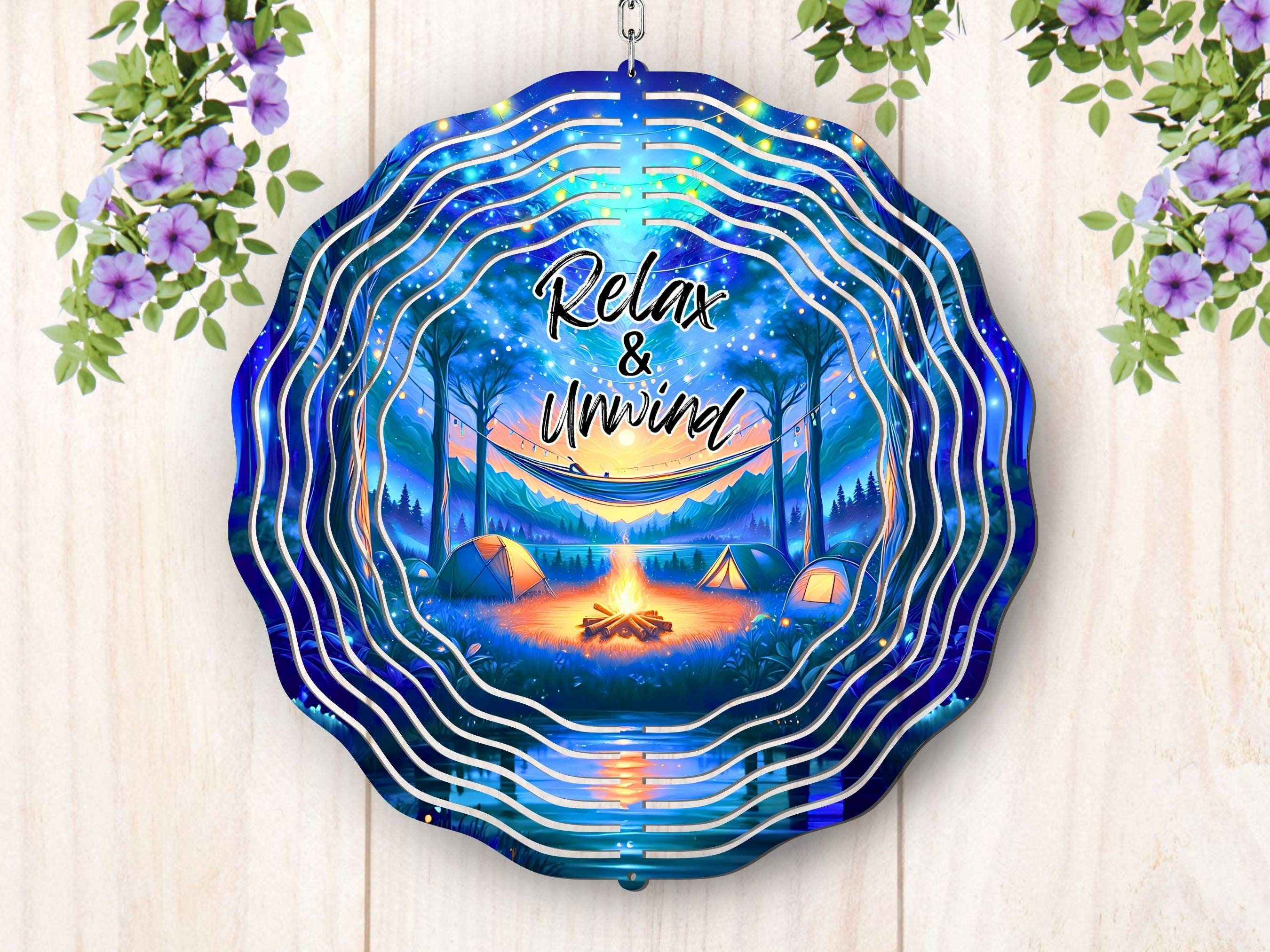 Camping Wind Spinner PNG, Camp Life Wind Spinner Sublimation Design ...