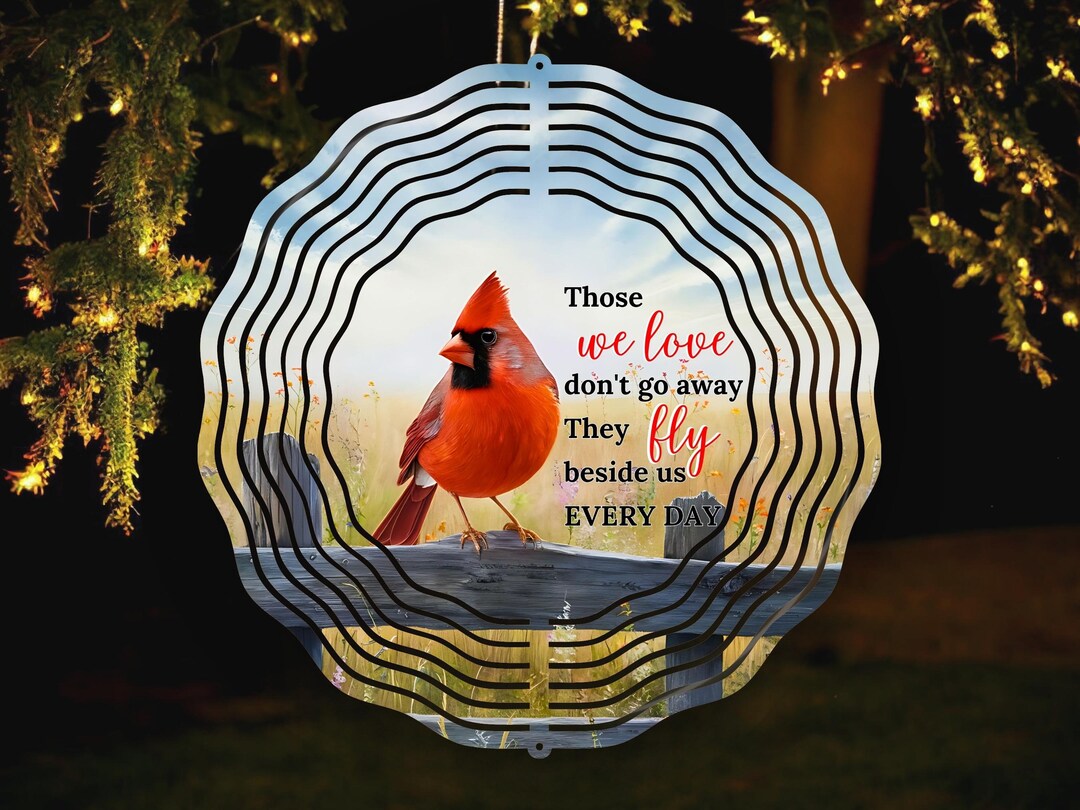 Cardinal Wind Spinner PNG, Red Cardinal Wind Spinner Sublimation Design ...