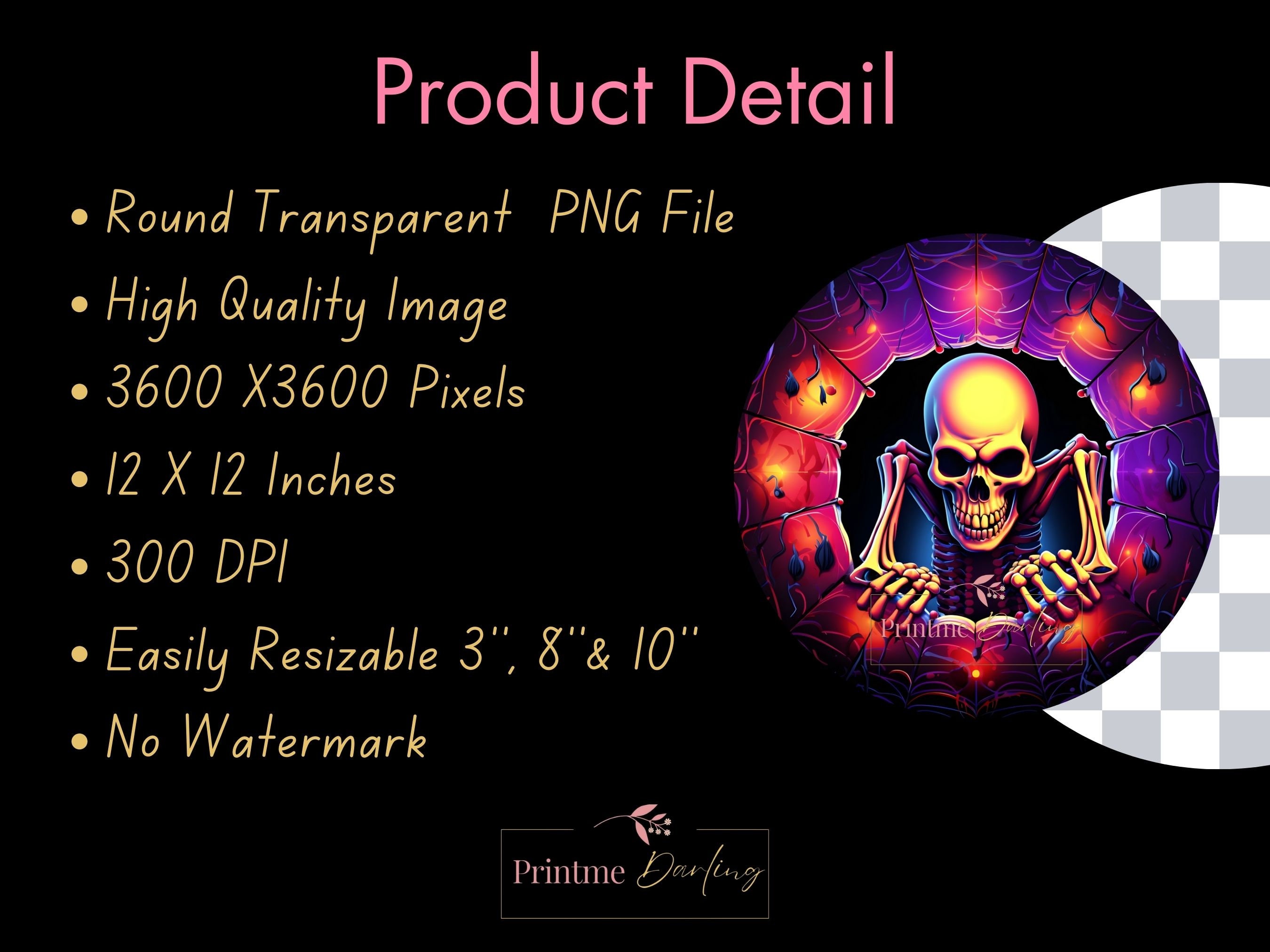 3D Halloween Skull Wind Spinner Sublimation Designs, Spooky Ghost Wind ...