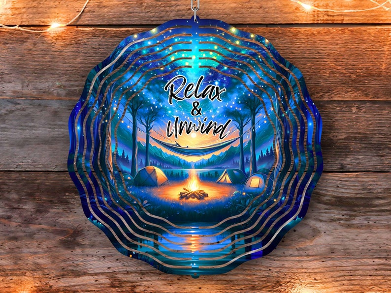 Camping Wind Spinner PNG, Camp Life Wind Spinner Sublimation Design ...