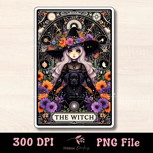 The Witch Tarot Card Png - Etsy