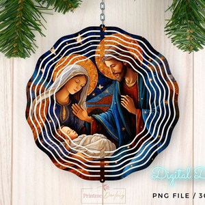 Jesus Wind Spinner Sublimation Design, Christian Windspinner PNG Round ...