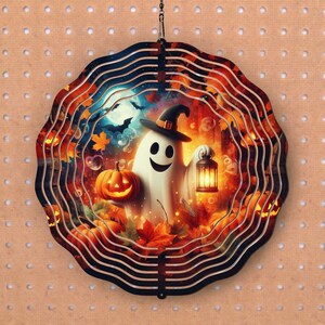 Halloween Wind Spinner PNG, Cute Ghost Wind Spinner Sublimation Design ...
