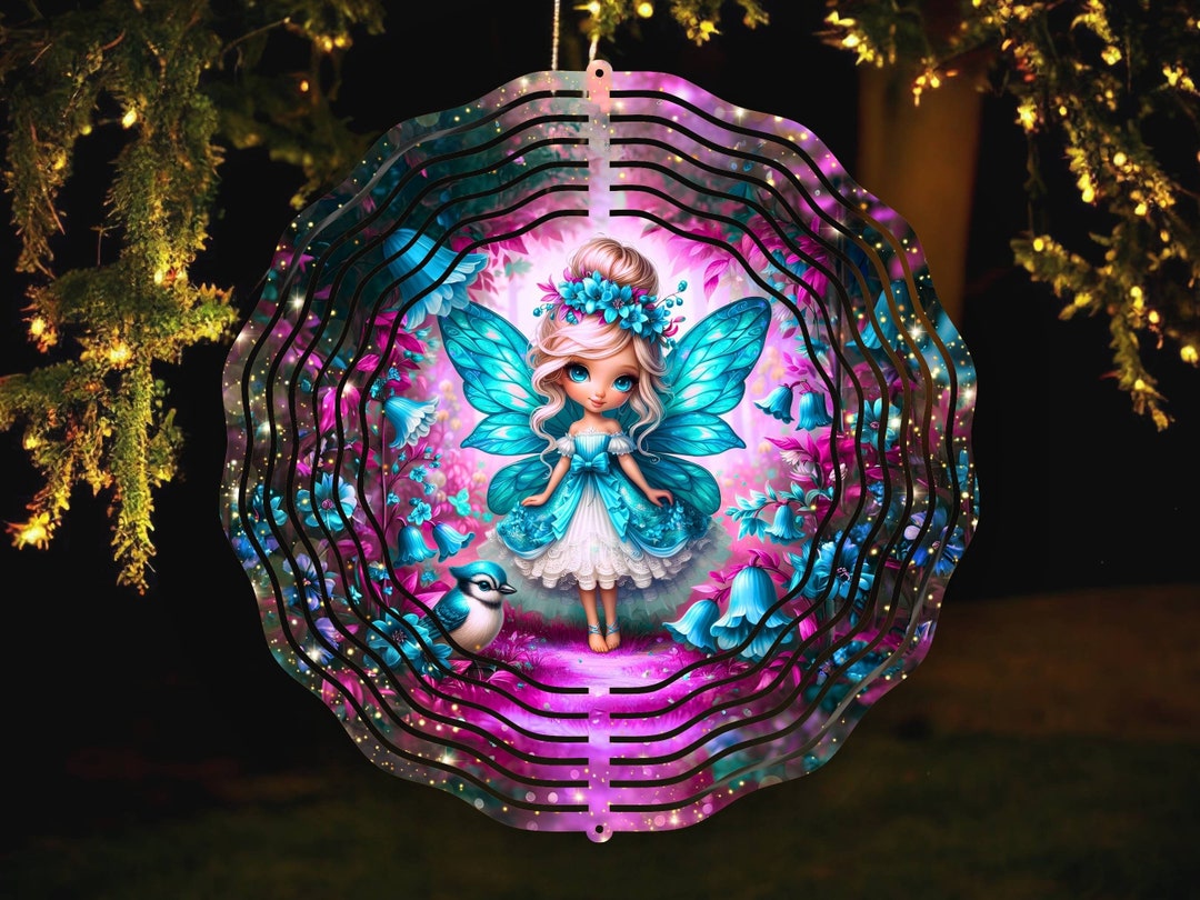 Fairy Wind Spinner PNG, Flower Fairy Wind Spinner Sublimation Design ...
