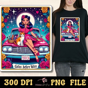 Gatos Before Vatos Tarot Card PNG, Funny Mexican Sublimation Design ...