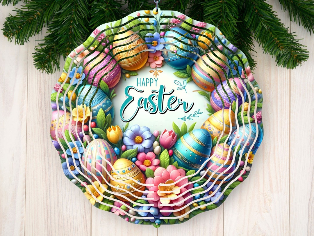 Happy Easter Wind Spinner Sublimation Designs Digital PNG File, Easter ...