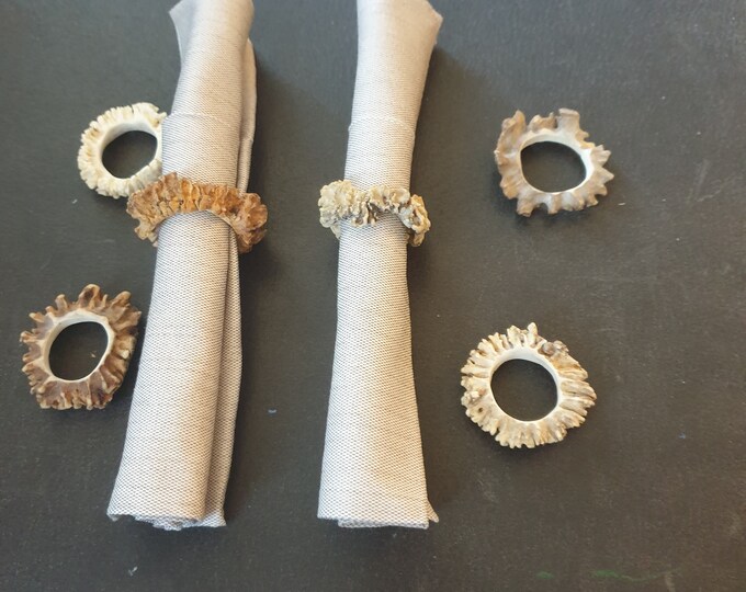 Unique Napkin Rings. Real Antler. - Etsy