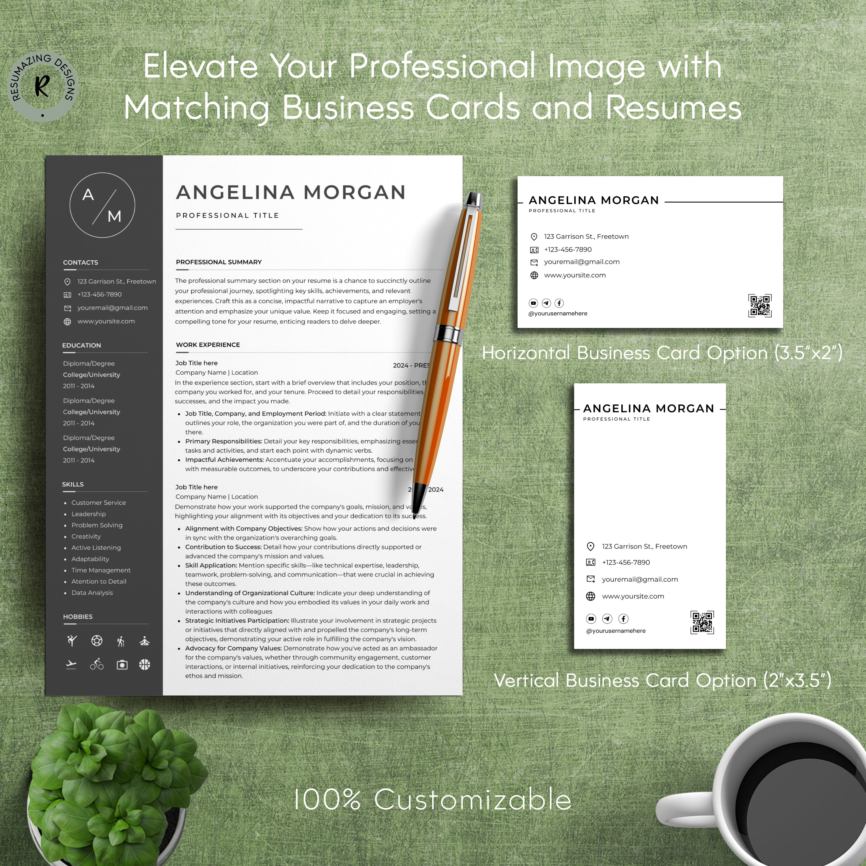 Resume Template, Google Docs Resume Template, Elegant Simple Resume ...