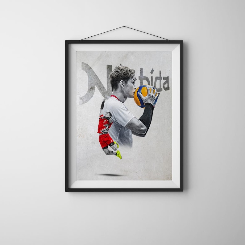 Yuji Nishida – Pencil Sketch Style Volleyball Print (digital Poster) - Etsy