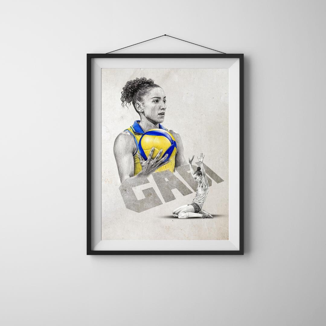 GABI - Digital Pencil Sketch Style Poster - Etsy