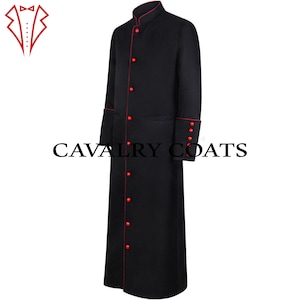 Black Red Priest Robe: Catholic Church Clergy Cassock Costume - Etsy