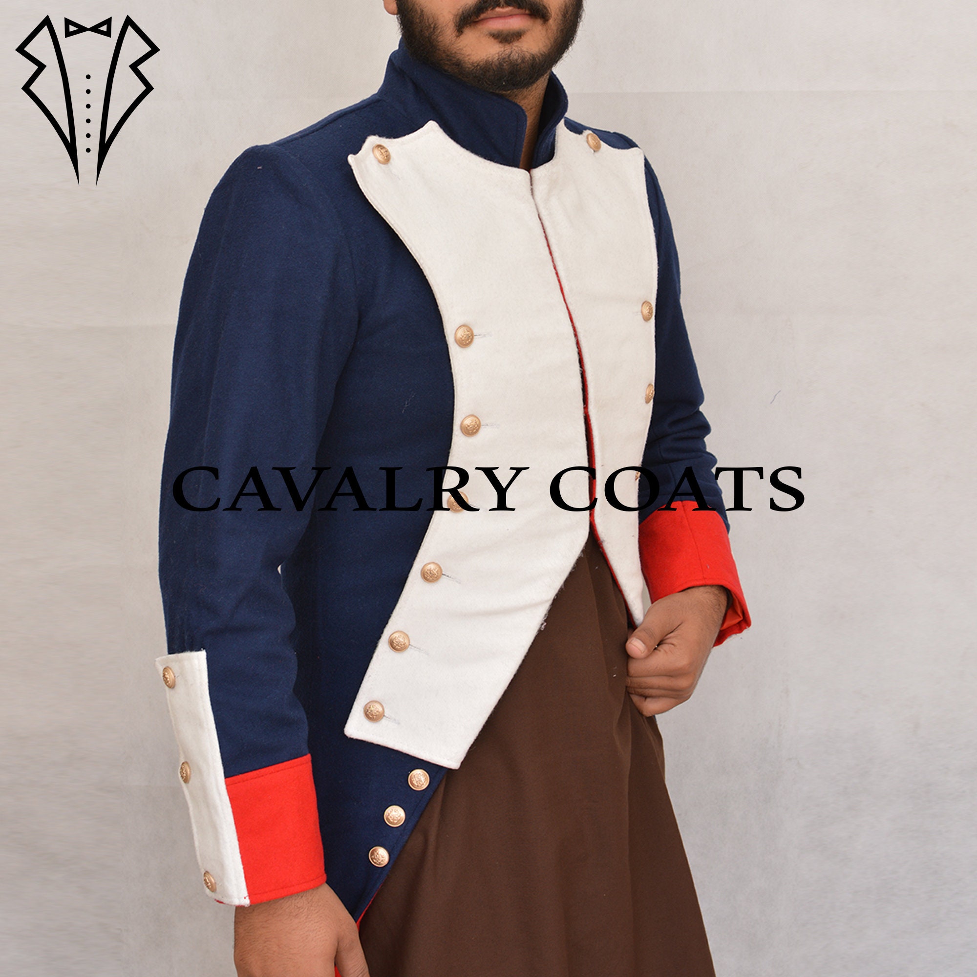 New Men Navy Blue Military Tailcoat, Napoleonic Uniform, Napoleonic ...