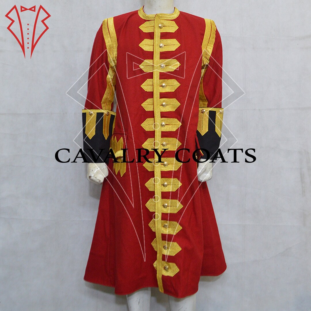 New Men Red Wool 1735 French Gendarme Kind Guard Uniform, French King ...