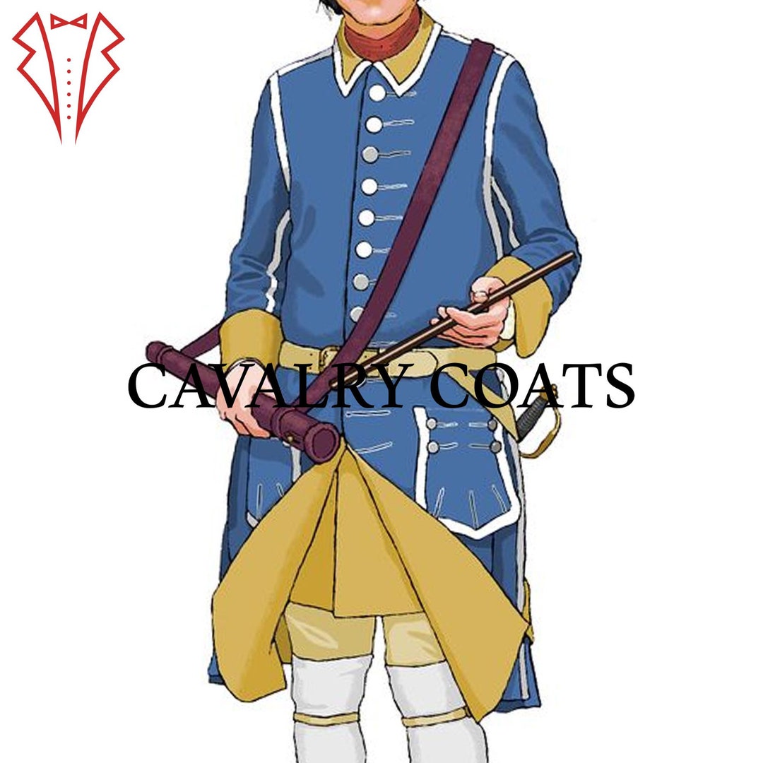 New Men Blue Wool 1706 Napoleon Drummer Jacket, 17th Century Garrison ...