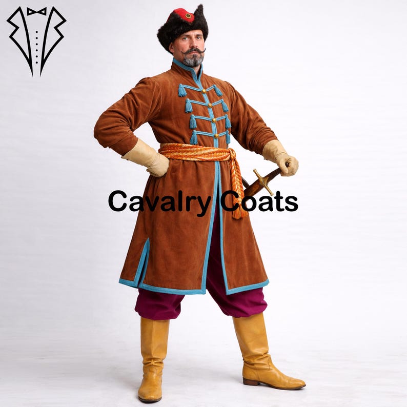 17th Century Croatian Officer Uniform, 1640 Military Kaftan Coat ...