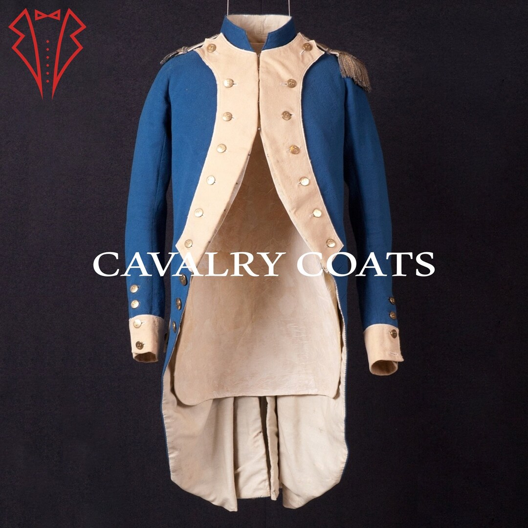 New Men's Wool Napoleonic Officer's Blue Coat, Napoleonic Tailcoat ...