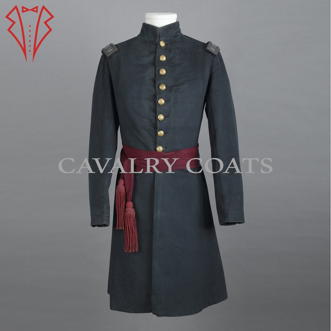 Grey Wool Civil War Frock Coat: Union, Confederate, Naval Unisex ...