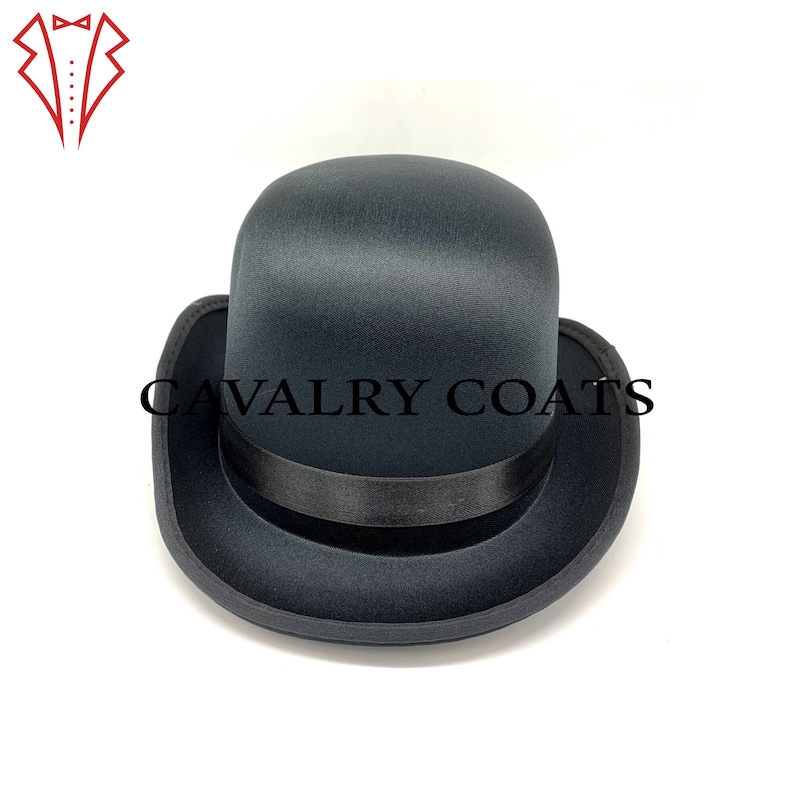 Men's Black Rabbit Fur Felt Bowler Hat: Charlie Chaplin Derby - Etsy