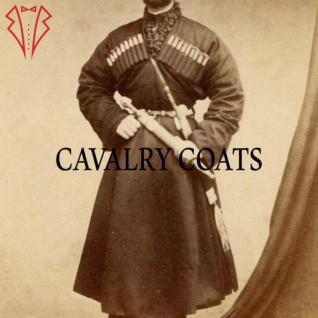 New Traditional Georgia Cossack Chokha, Chokha Dress, Men Black Wool ...