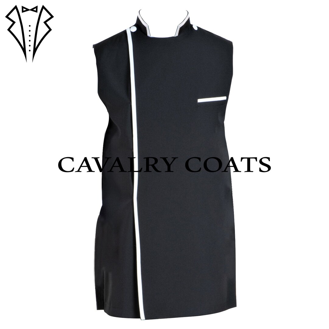 New Men Cotton Black Modern Clergy Apron, Men Clergy Apron, Church ...