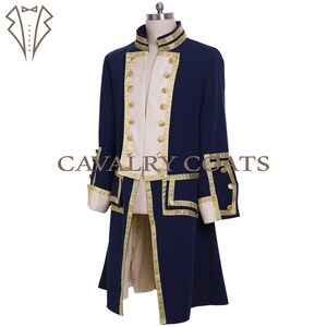 New Men's Navy Blue Wool Steampunk Tailcoat, Regency Tailcoat, Medieval ...