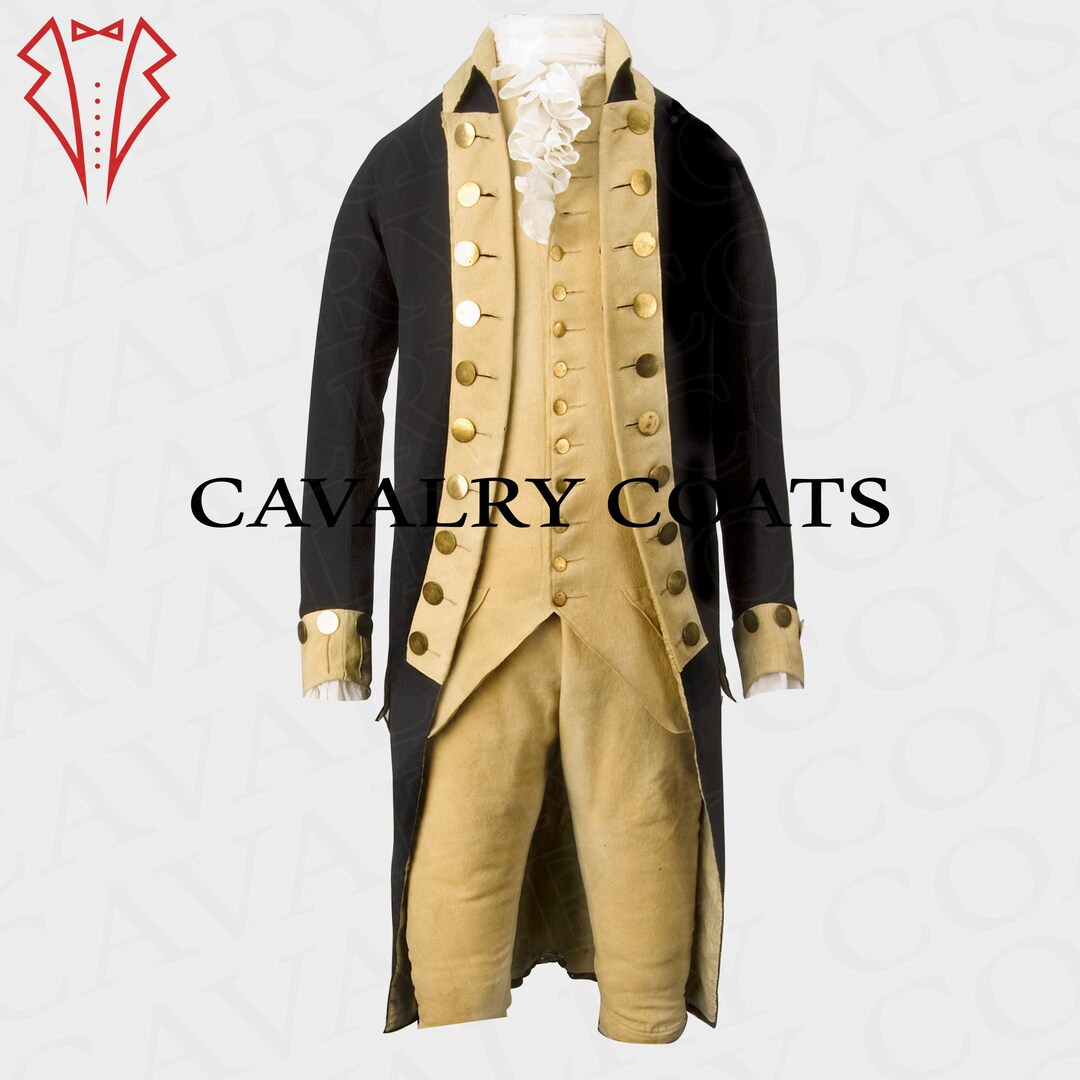 18th Century Navy Blue Wool Revolutionary War Coat: George Washington ...